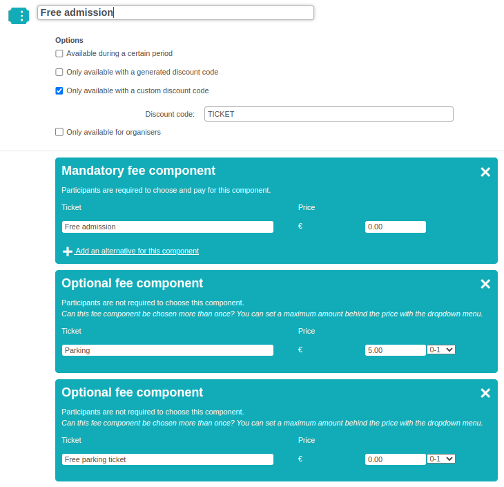 Trackingcodes and discount codes